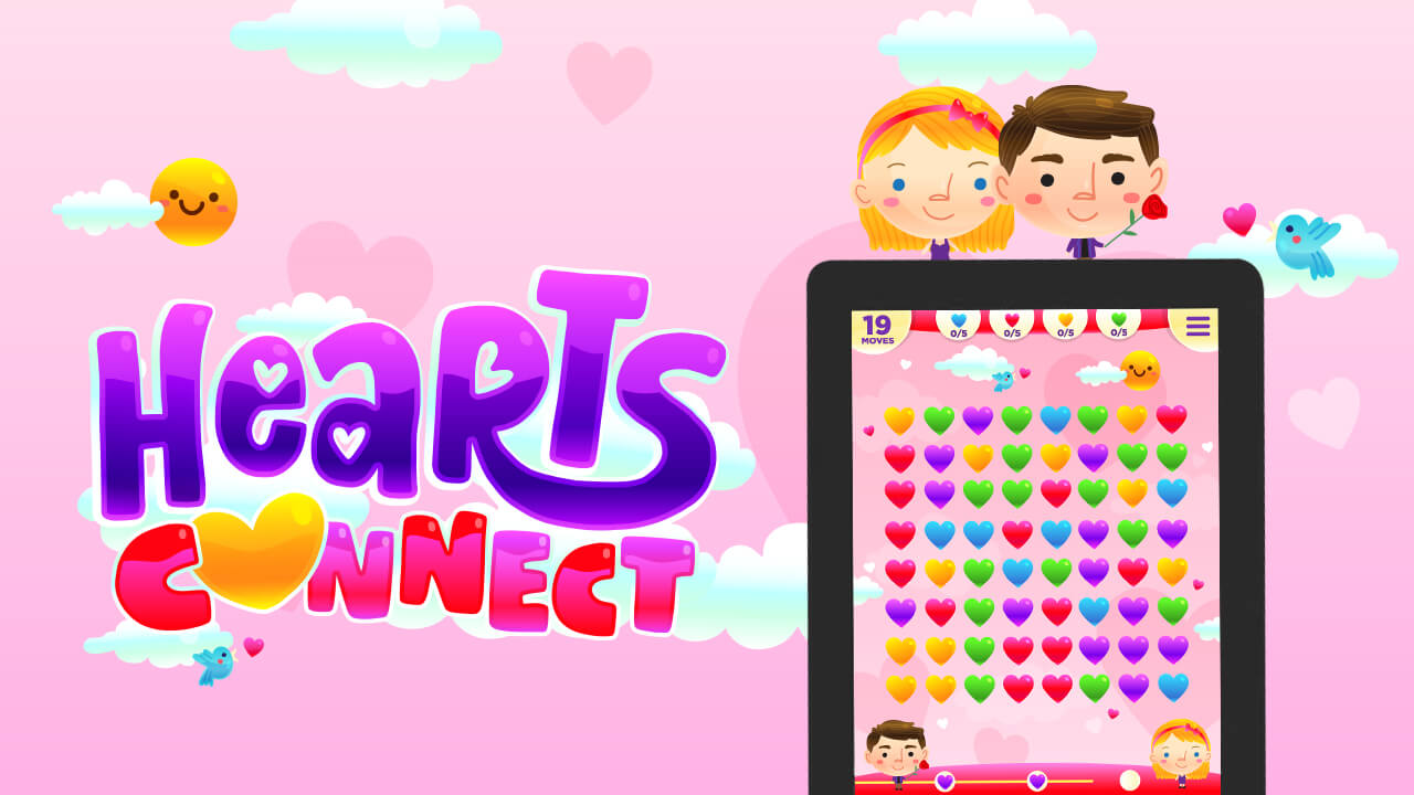 Hearts Connect 🕹️ Igraj brezplačno na Play123