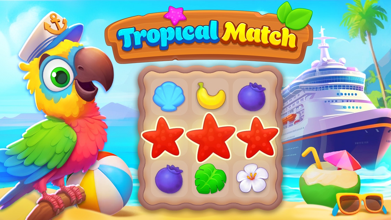 Tropical Match 🕹️ Igraj brezplačno na Play123